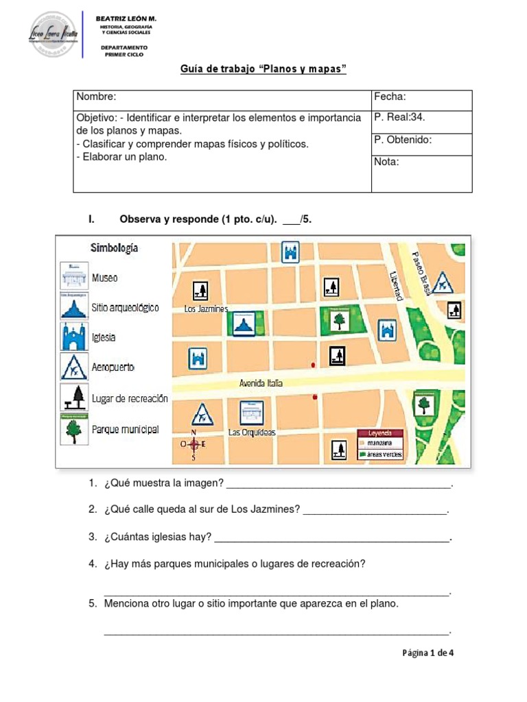 Guía de Planos y Mapas para Niños | PDF | Los símbolos | Mapa