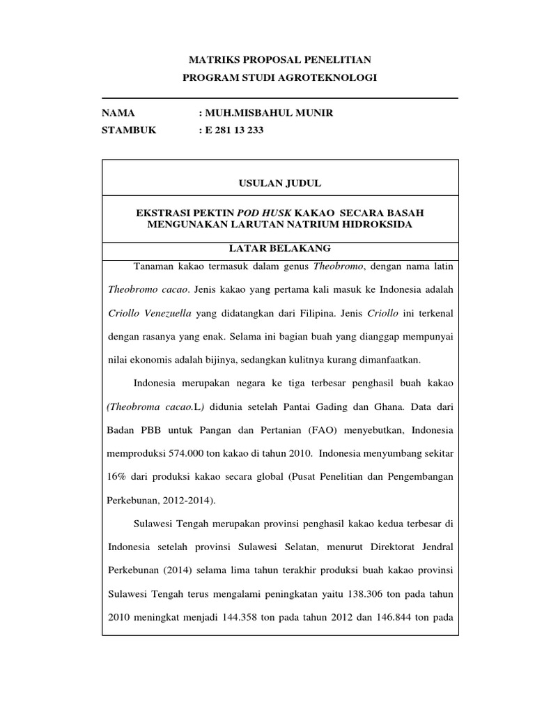 Matriks Proposal Afni | PDF