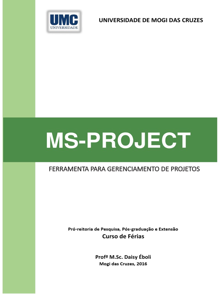 Apostila MS Project | Download grátis PDF | Gestão de projetos | Janela ...