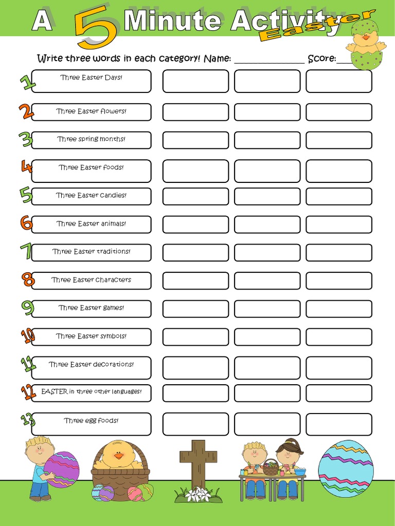 Easter Activity Worksheet | PDF