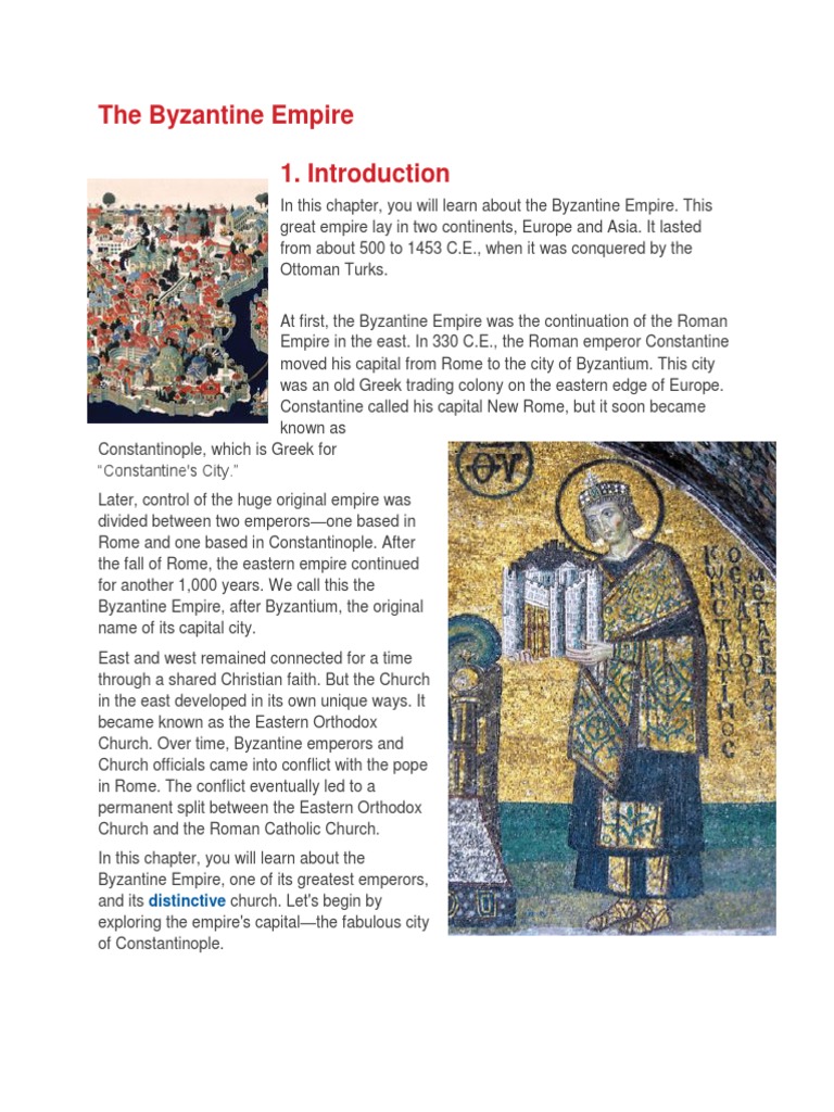 Overview of the Byzantine Empire | PDF | Eastern Orthodox Church ...