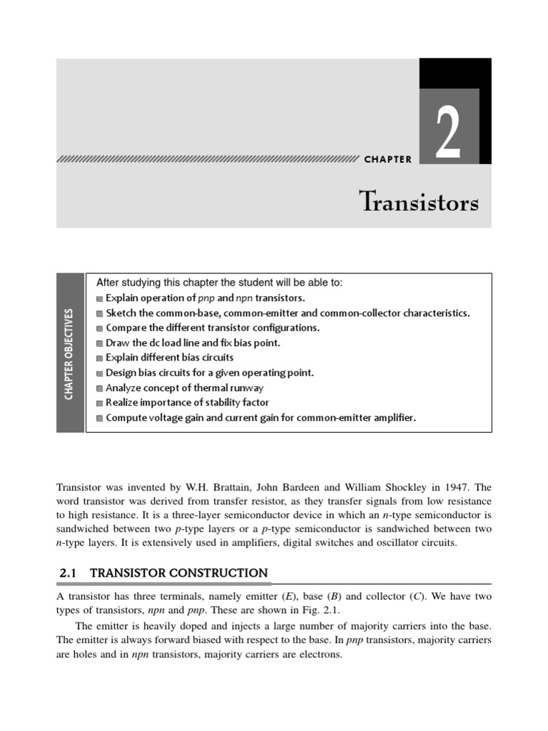 106 Sample Chapter | PDF | Bipolar Junction Transistor | Transistor