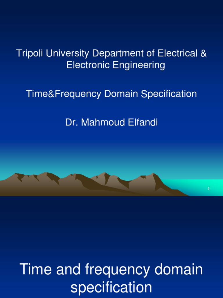 Tripoli University Department of Electrical & Electronic Engineering | PDF | Telecommunications ...