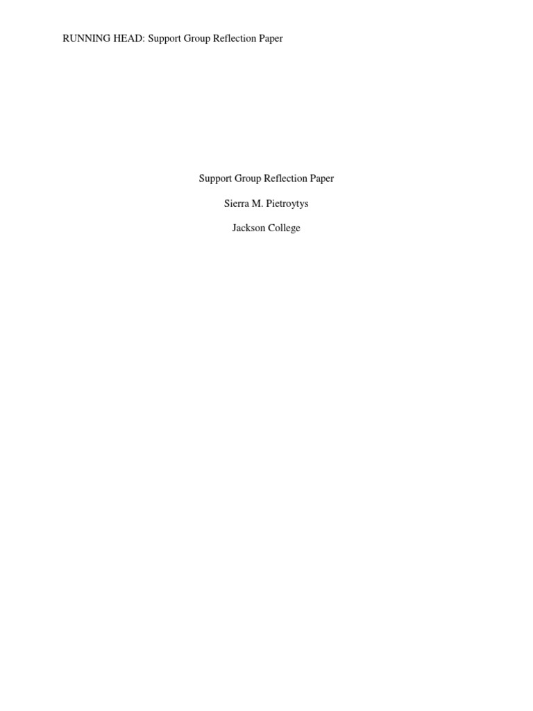 Support Group Reflection Paper | PDF | Alcoholics Anonymous | Twelve ...