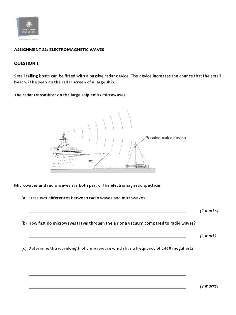 Assignment 21: Electromagnetic Waves: (2 Marks) | PDF | Polarization ...