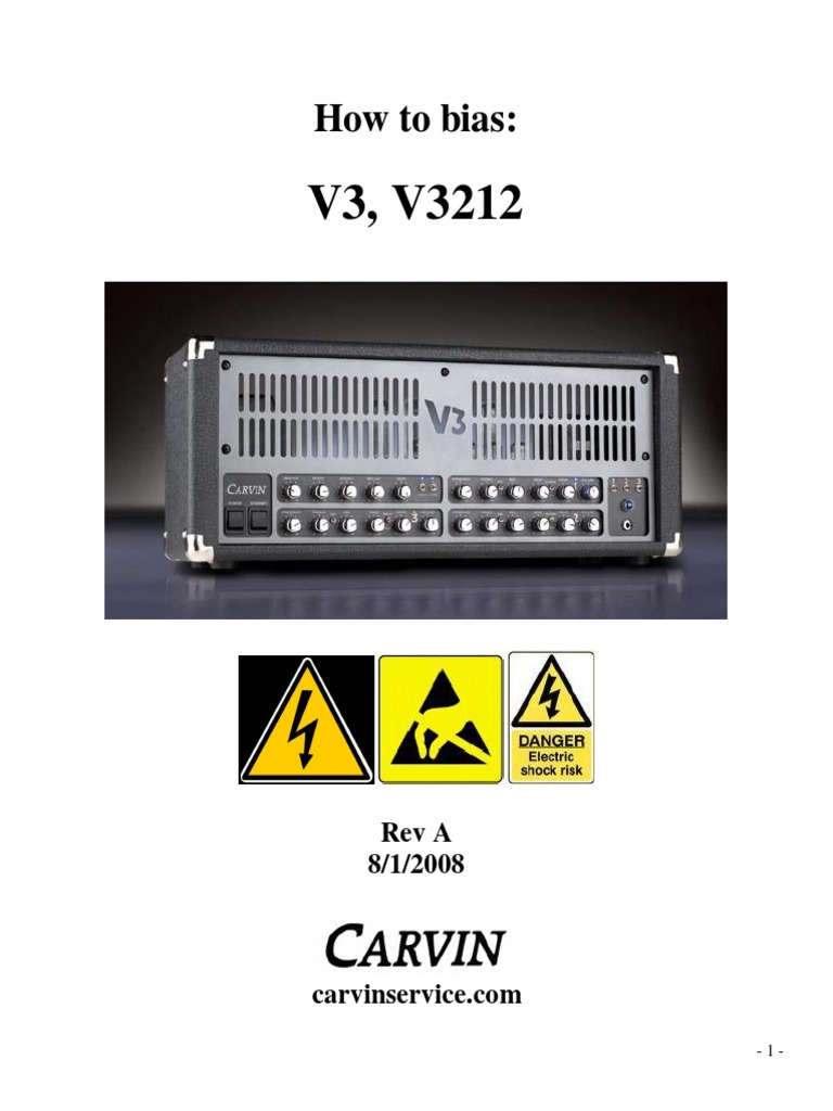 How To Bias Carvin V3 PDF | PDF | Vacuum Tube | Amplifier