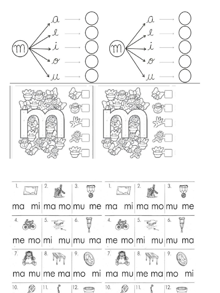 Actividades Letra M | PDF