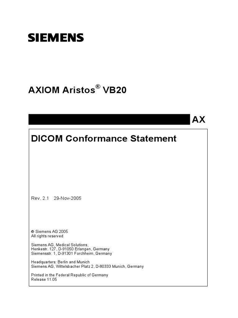 Axiom Aristos Dicom Vb20 | PDF | Computing | Areas Of Computer Science