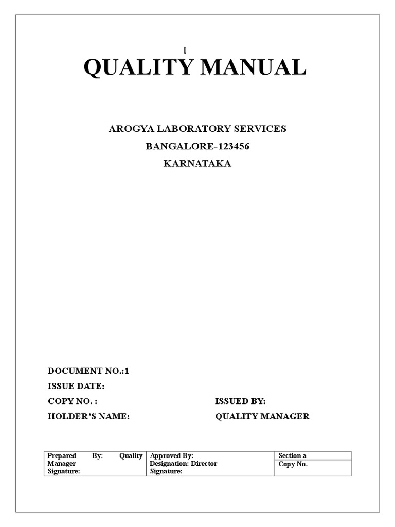 Quality Manual | PDF | Quality (Business) | Audit