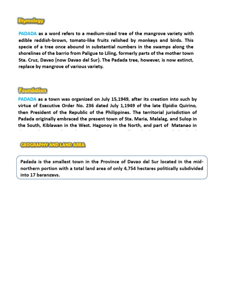 Basic Information About Padada | PDF