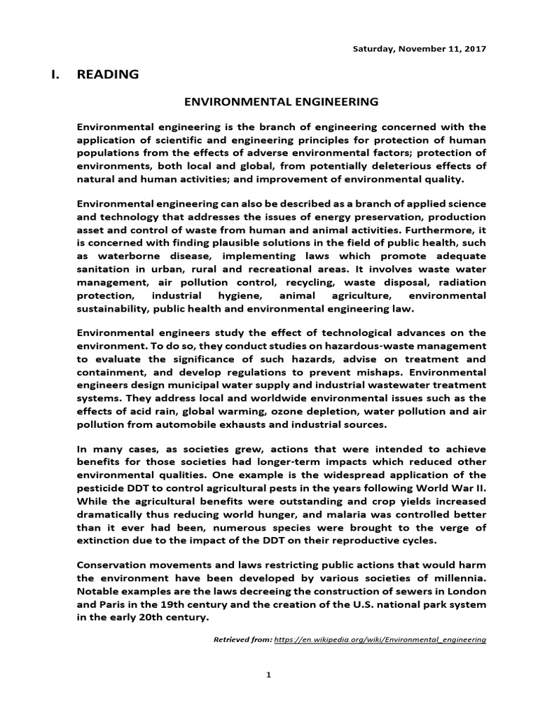 Environmental Engineering | PDF | Environmental Engineering | Natural ...