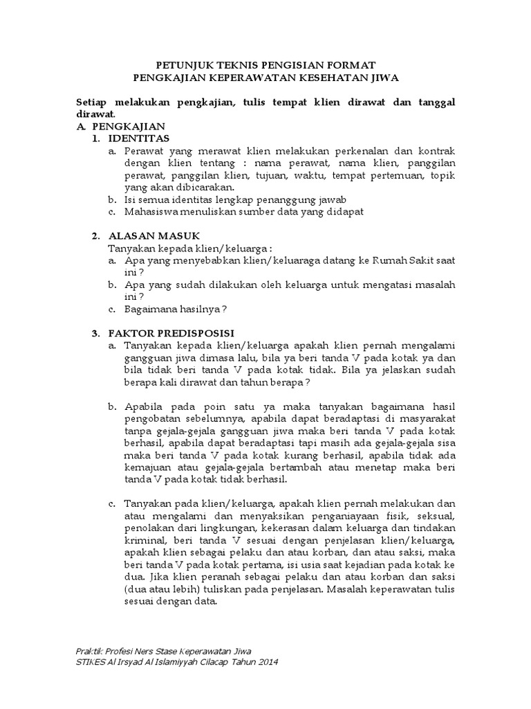 Petunjuk Teknis Pengisian Format | PDF