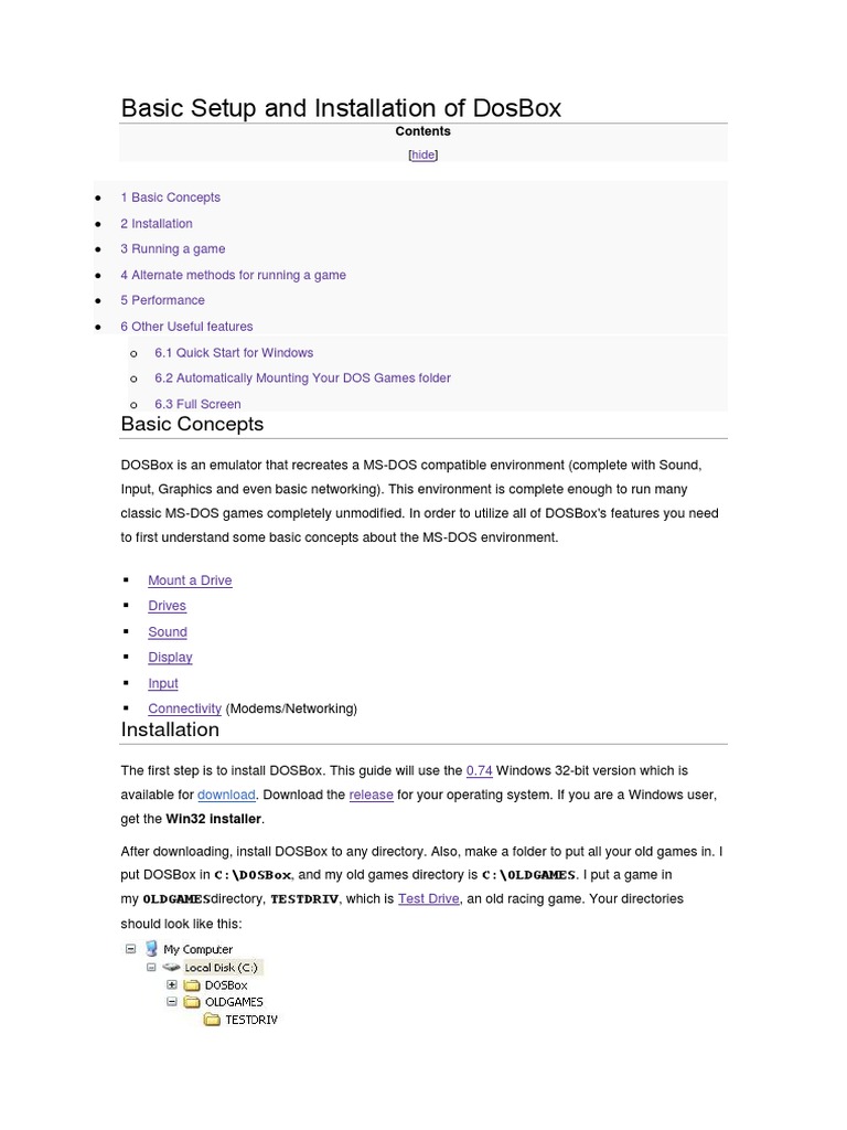 DOSBox Setup for Classic Gamers | PDF | Installation (Computer Programs ...