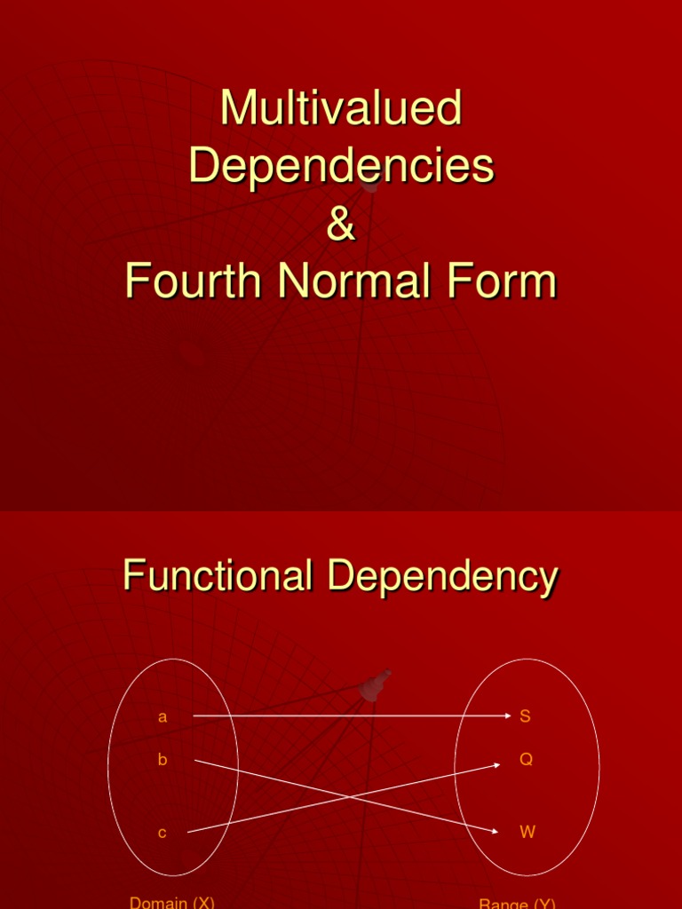 Multivalued Dependencies & Fourth Normal Form | PDF | Mathematical Concepts | Mathematical Analysis