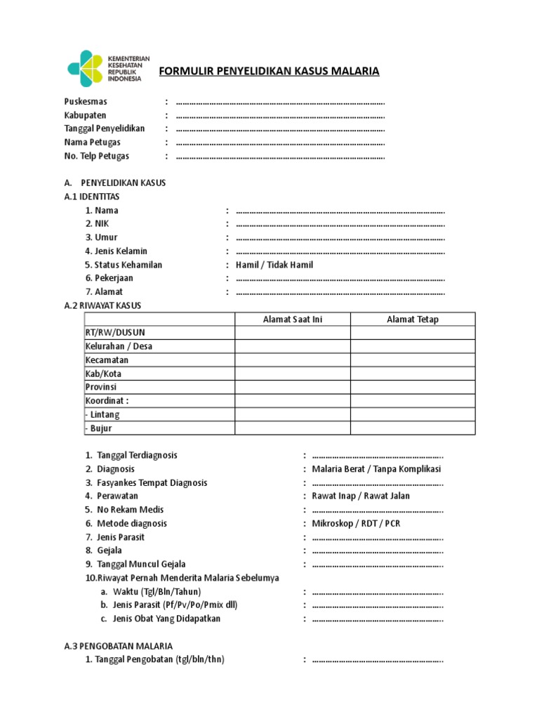 Form PE Malaria | PDF