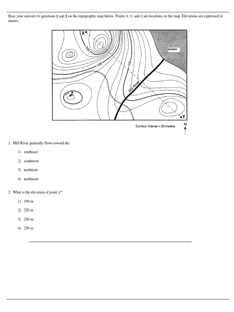 Interpreting Topographic Maps: Elevations, Gradients, and Directions ...