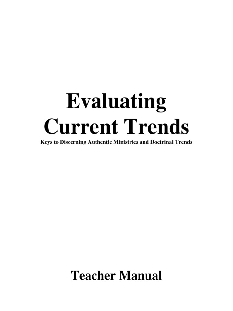 Current Trends Teacher A4 | PDF | Prophet | Shepherd