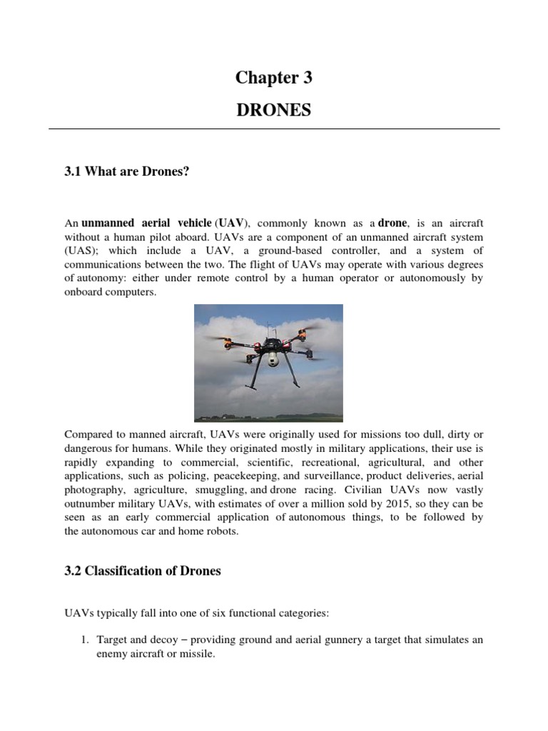 3.1 What Are Drones? | PDF | Unmanned Aerial Vehicle | National Security