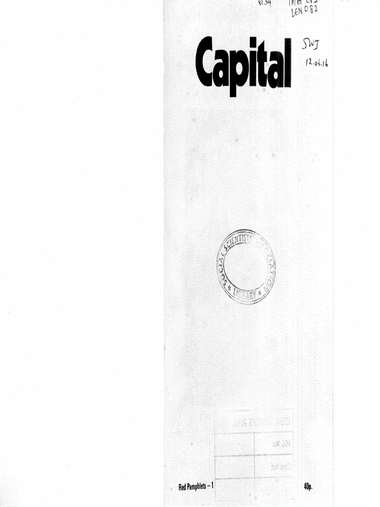 Capital: A Readable Introduction To Volume One | PDF