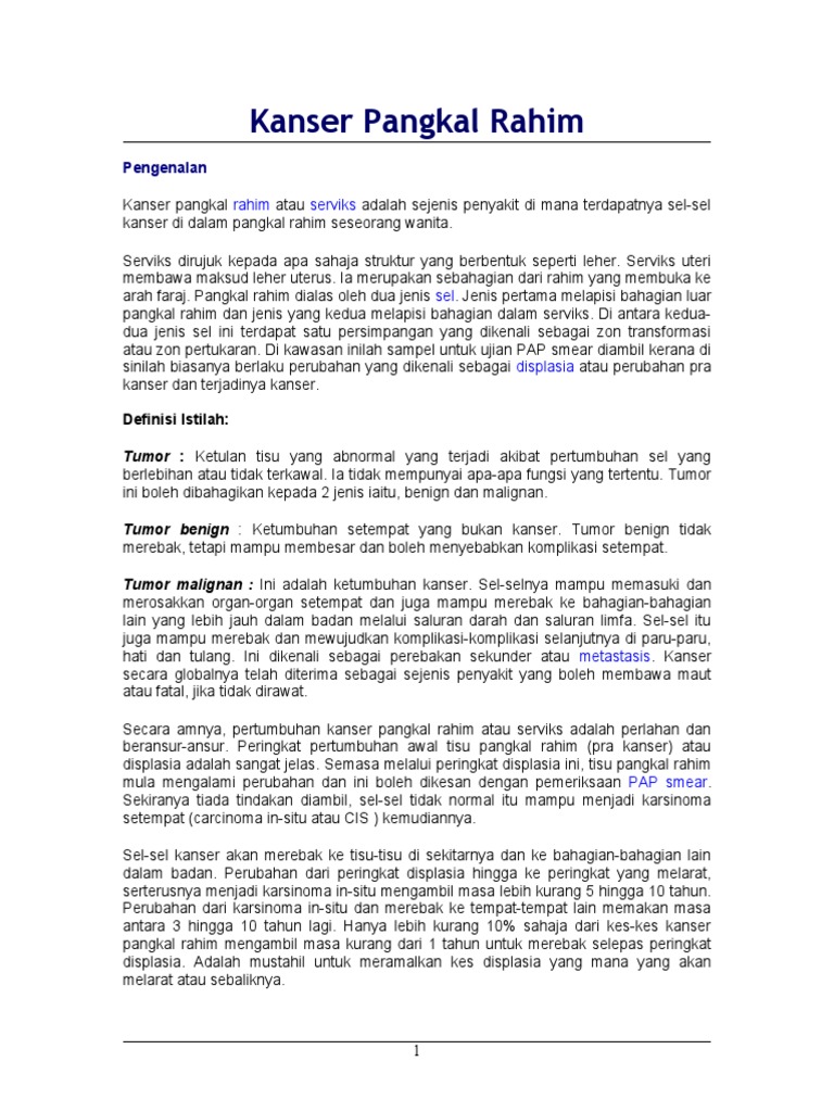 Kanser Pangkal Rahim | PDF