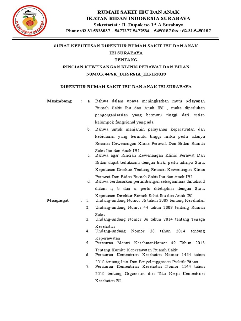 SK RKK Perawat Dan Bidan 44 | PDF