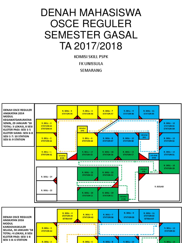 Denah Mahasiswa - Osce Reguler Semester Gasal Ta 2017-2018 | PDF