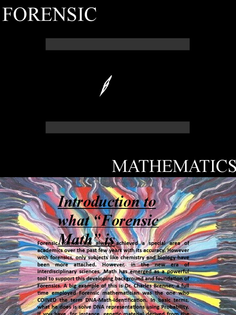 Forensic Math | PDF | Forensic Science | Dna Profiling