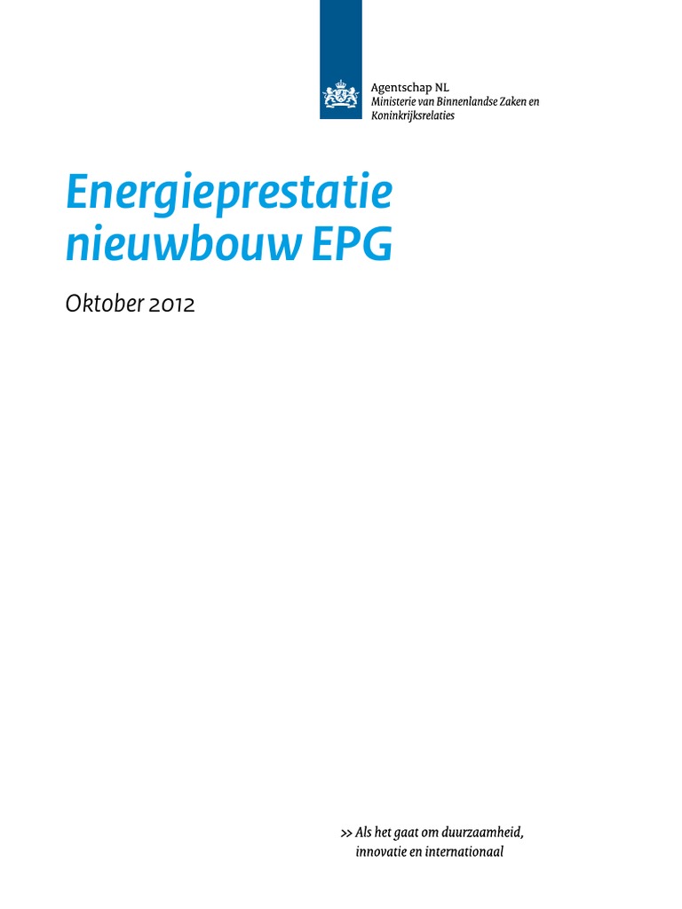 Energieprestatie Nieuwbouw EPG | PDF