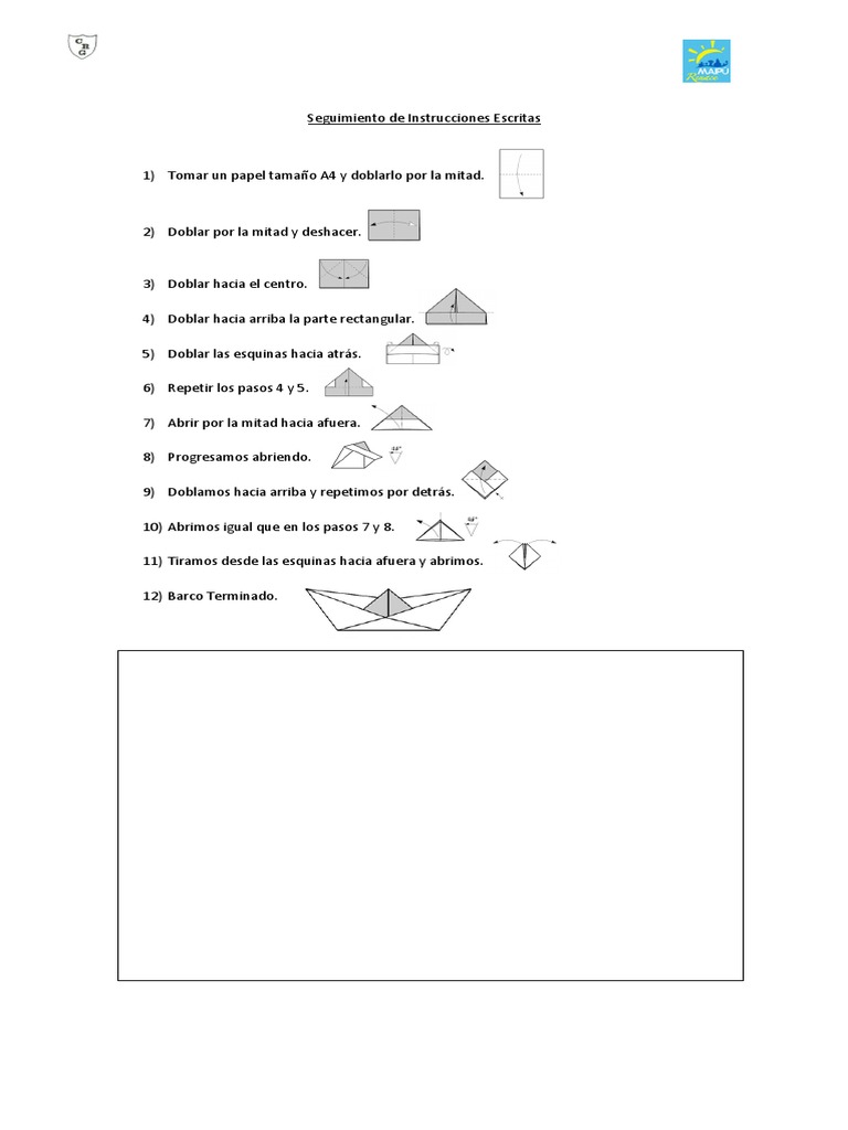 Seguimiento de Instrucciones Escritas | PDF