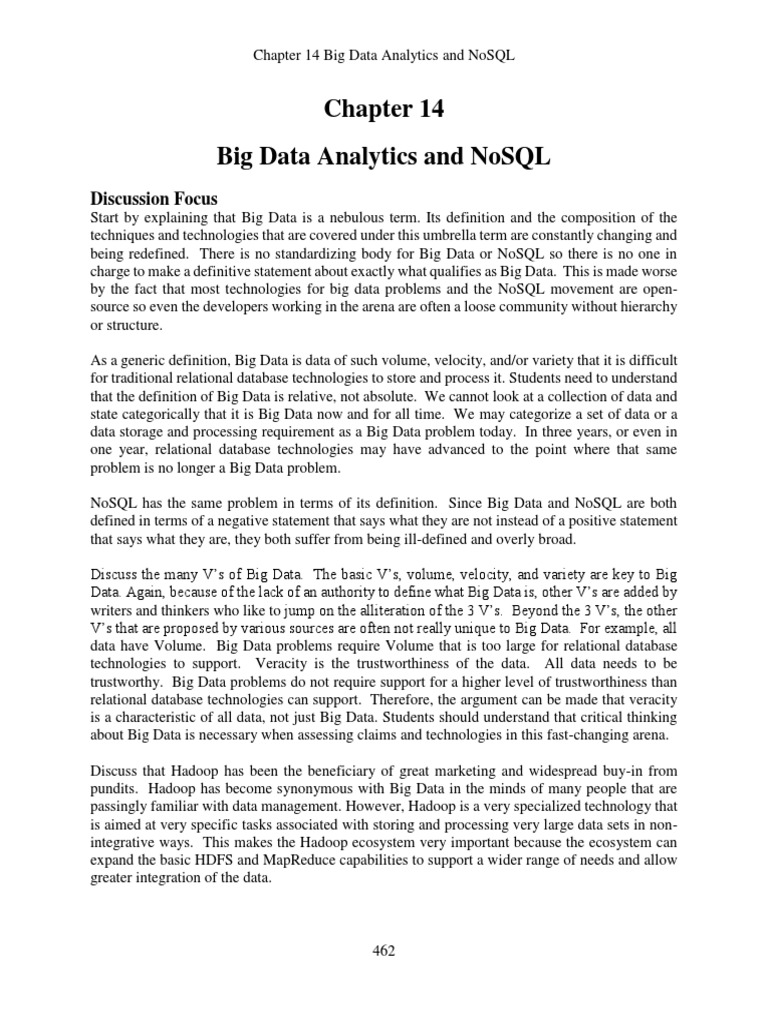 IM Ch14 Big Data Analytics NoSQL Ed12 | Download Free PDF | Predictive ...