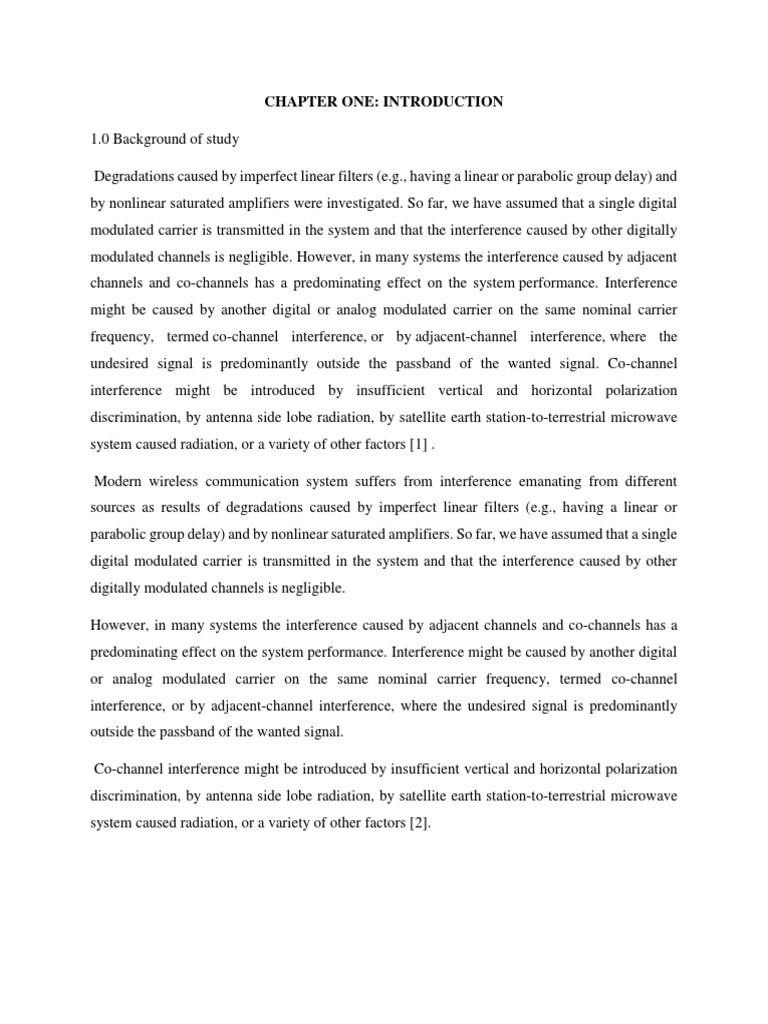 Chapter One | PDF | Modulation | Electromagnetic Interference