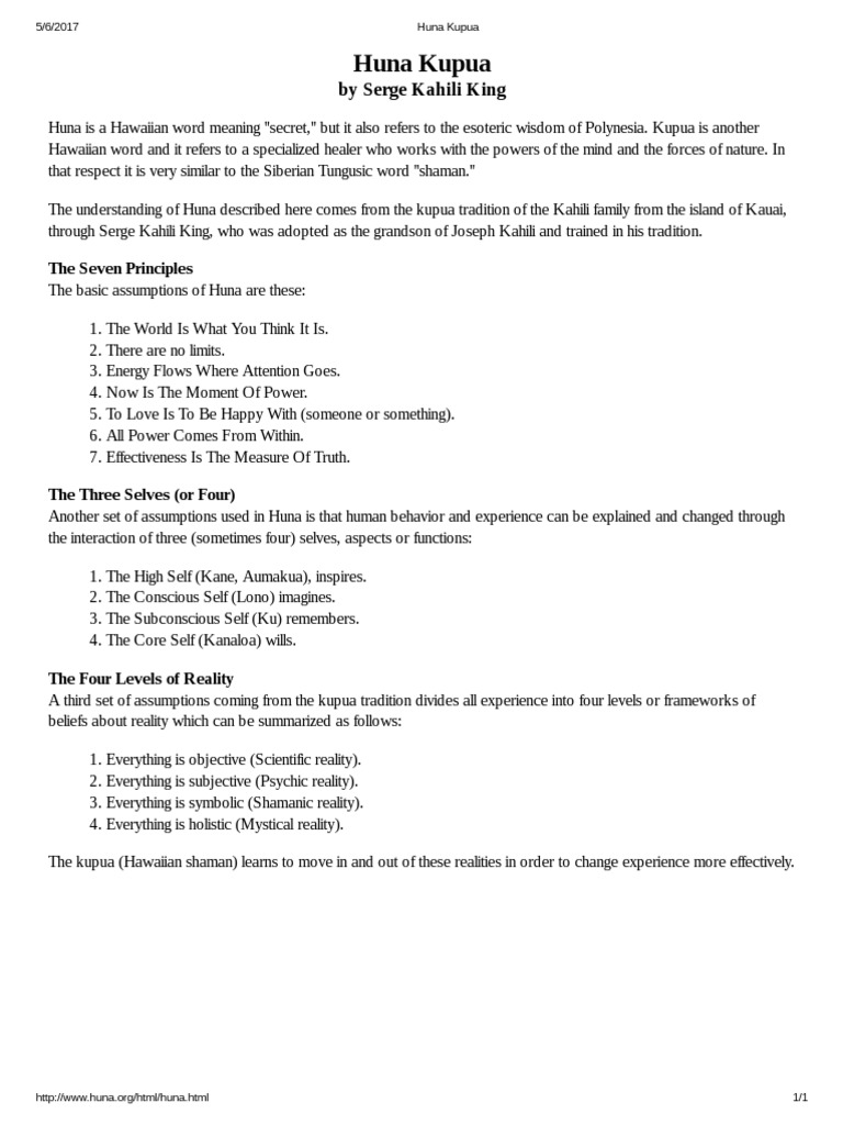 Huna Kupua | PDF