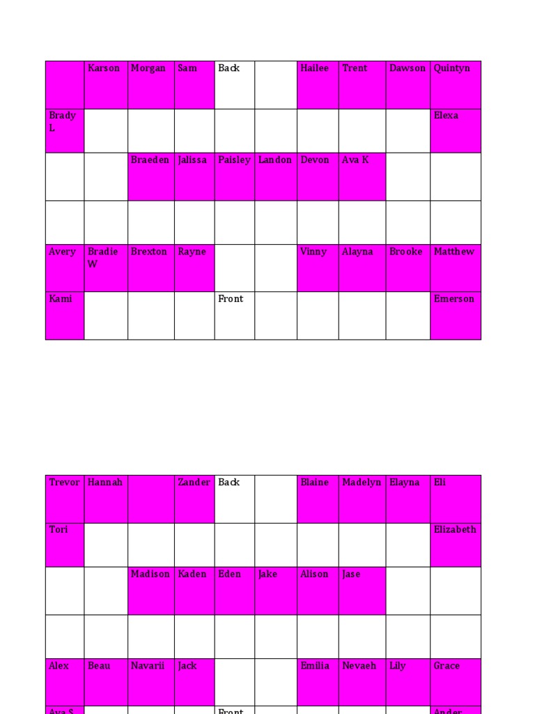 New Seating Chart | PDF