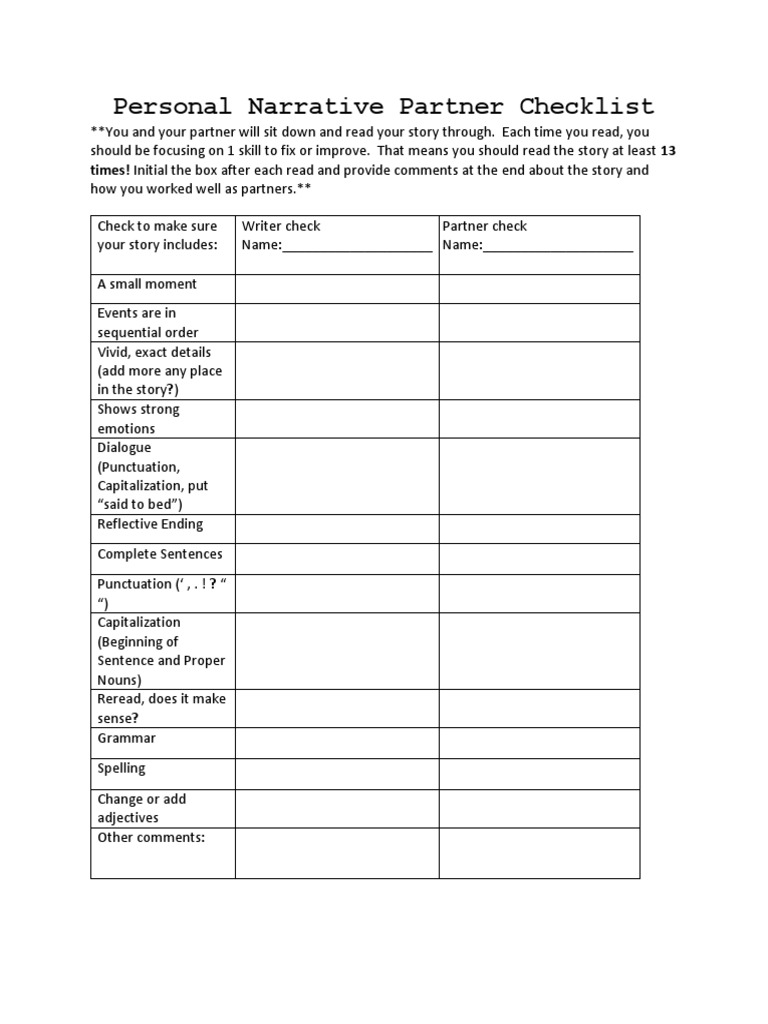 Partner Checklist | PDF