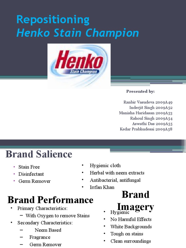 Henko Stain Champion Marketing Strategy | PDF | Brand | Marketing