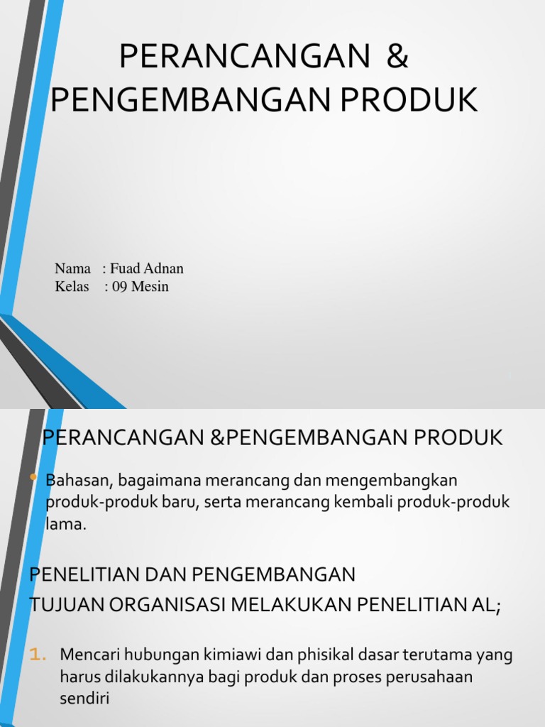 Tugas Perancangan Dan Pengembangan Produk | PDF