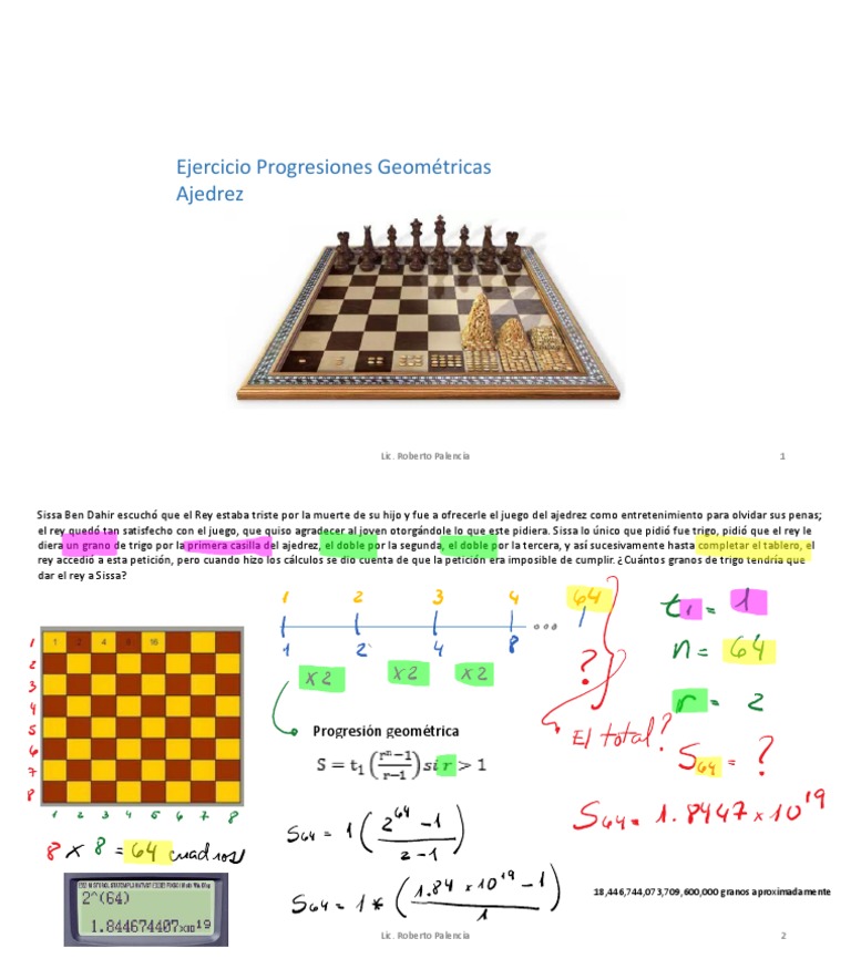 Ejercicio Progresiones Ajedrez Ma1 | PDF