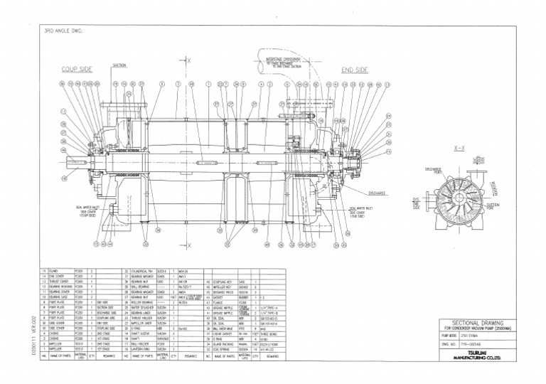 4 Sectional Drawing For 250EVMA Vacuum Pump | PDF