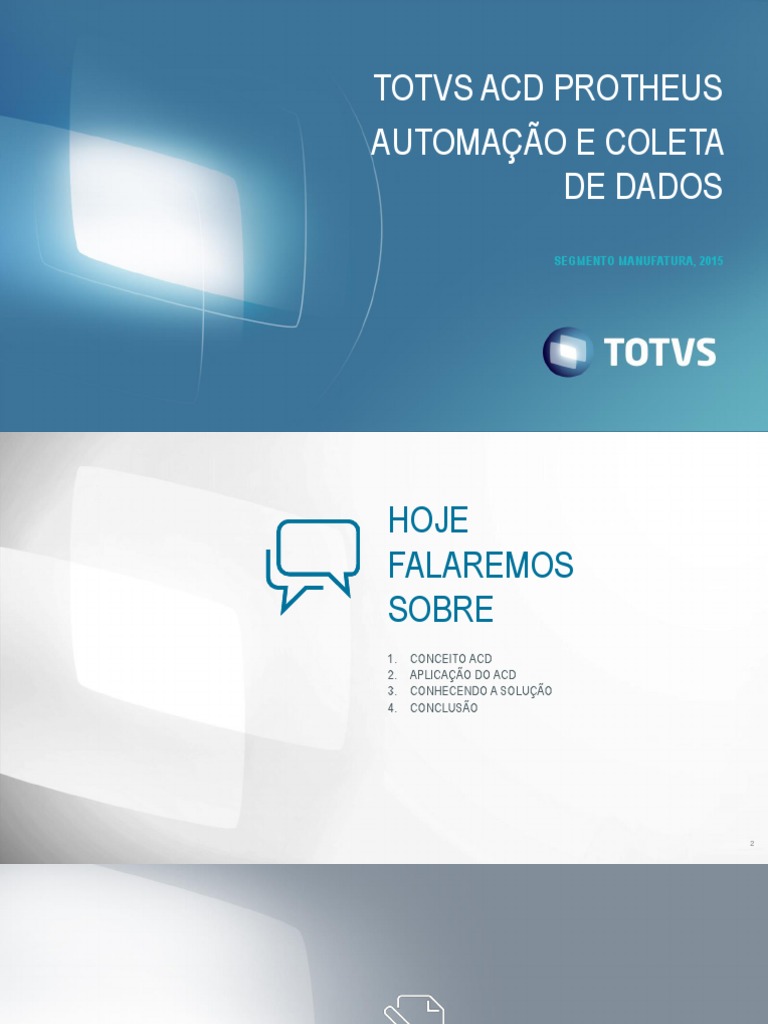 Totvs Acd Protheus Automação e Coleta de Dados v2 | PDF | Embalagem e ...