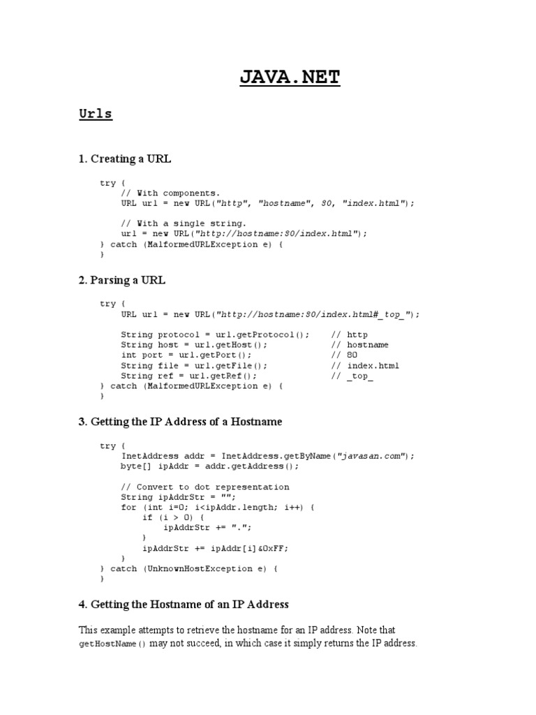 Creating A URL | PDF | Network Socket | Multicast
