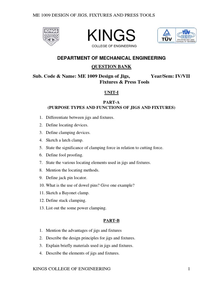 Jigs, Fixtures, and Press Tools Design | PDF | Drill | Machines