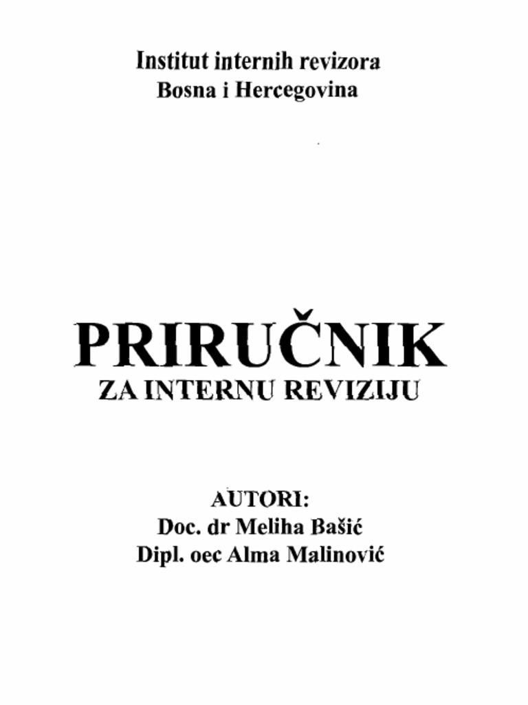 Prirucnik Za Internu Reviziju | PDF