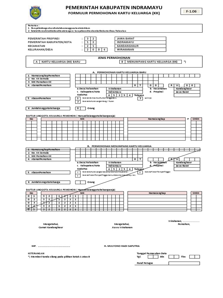 Form KK F 1.01 F 1.06 | PDF