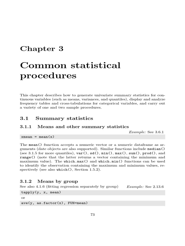 Chapter - 3 Common Statistical Procedure | Quantile | Student's T Test