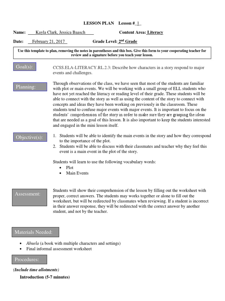 Team Lesson Plan 1 | Download Free PDF | Reading Comprehension | Lesson ...