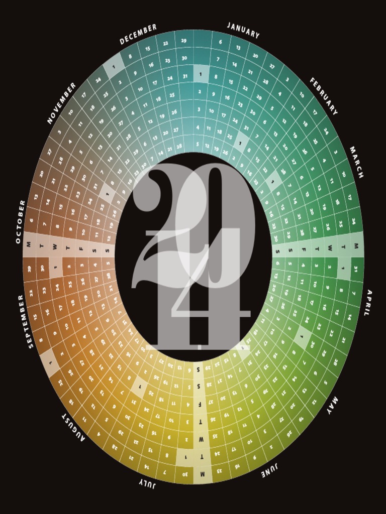Circular Calendar Template 2025 | PDF