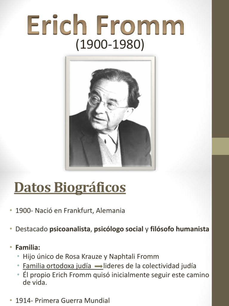 Erich Fromm Presentacion Vida | PDF