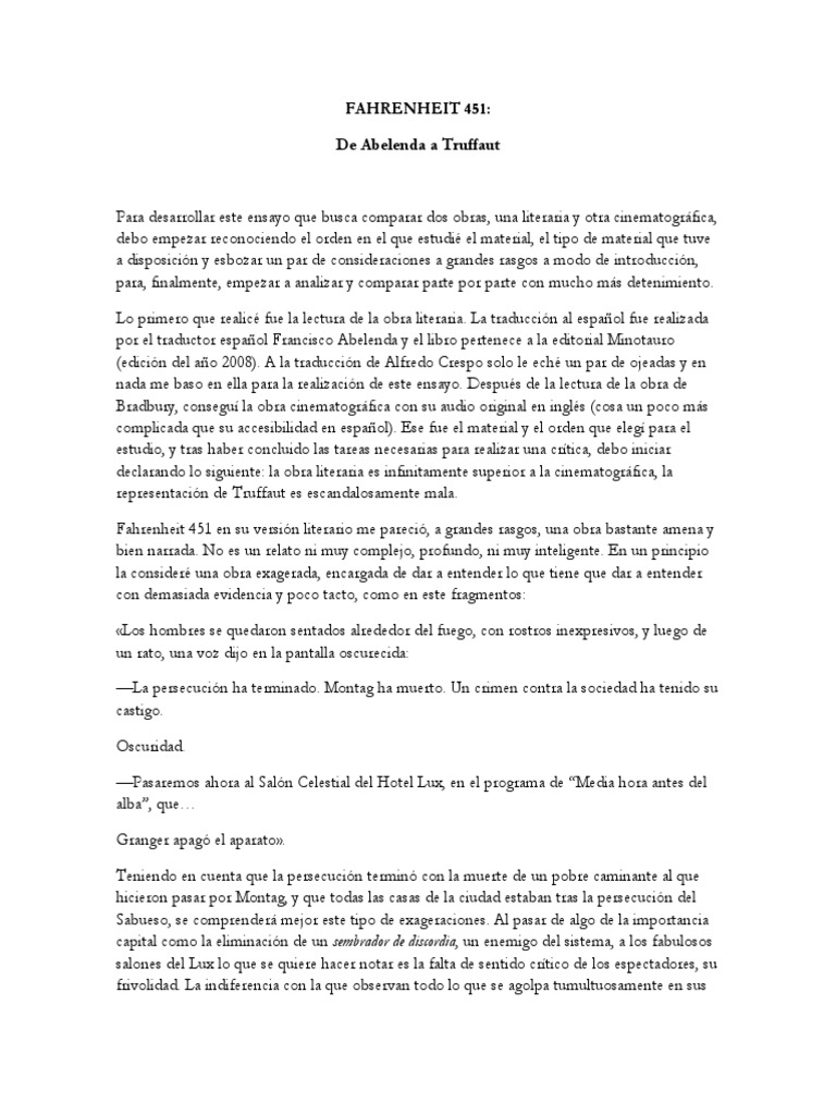 Fahrenheit 451 | PDF | Traducciones