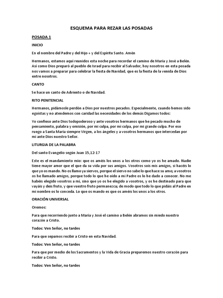 Esquema para Rezar Las Posadas | PDF | María, madre de Jesús | Cristo (título)