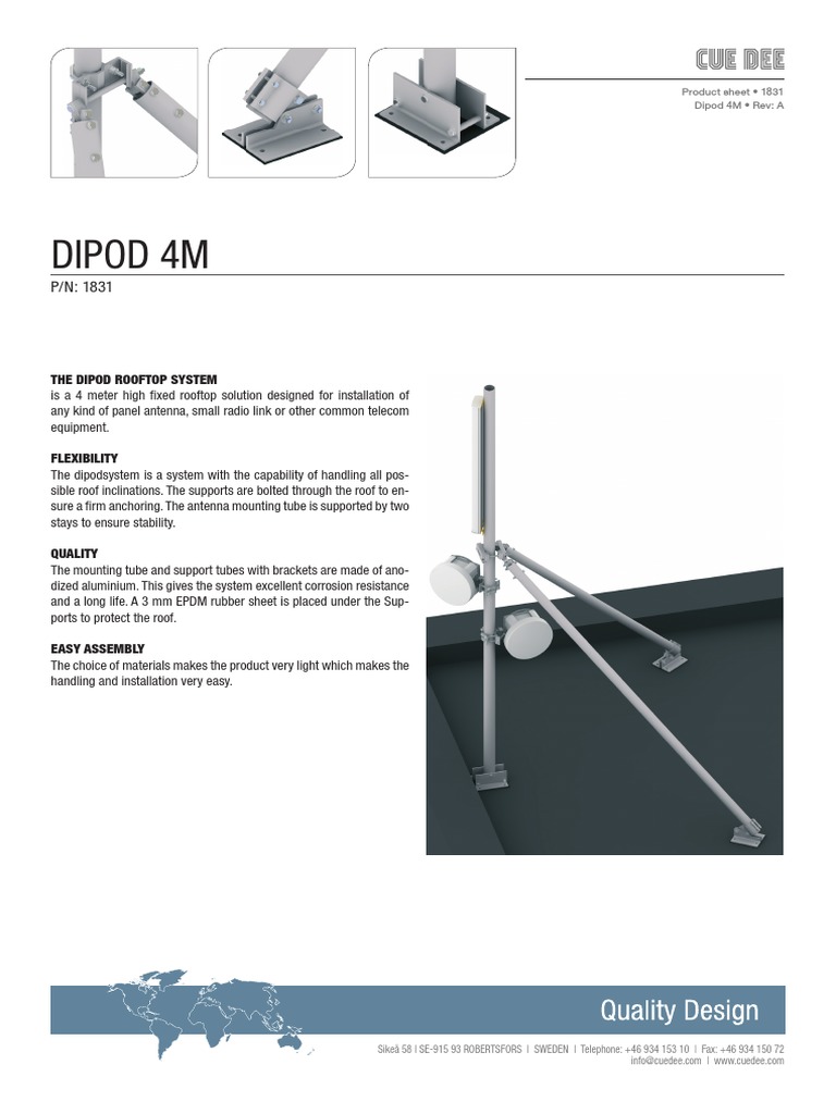 Dipod 4M: The Dipod Rooftop System | PDF | Roof | Stainless Steel